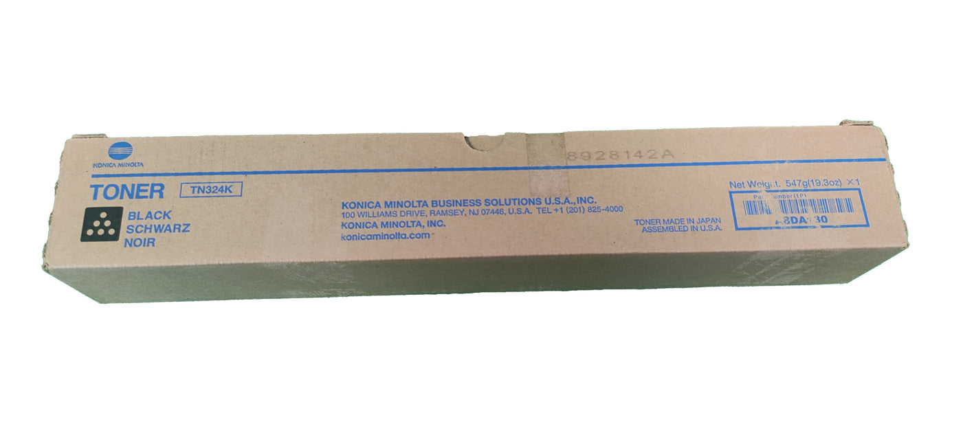 Genuine Konica Minolta Black Toner Cartridge | A8DA130 | TN-324K | Biz ...